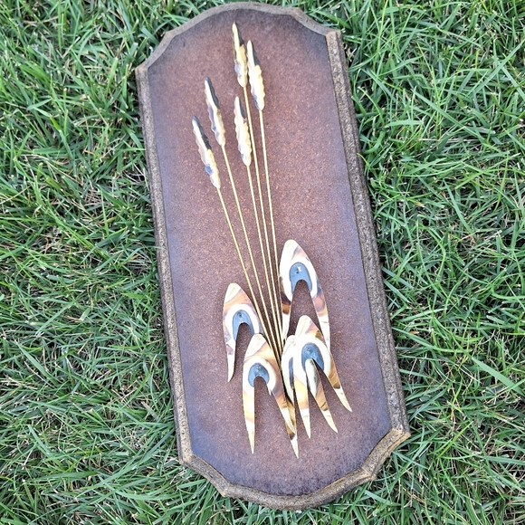 Vintage | Art | Vintage Mcm Metal Wheat Art | Poshmark